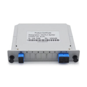 1*2 PLC Splitter 128*101*25mm Cassette Type Plastic Insertion Module ...