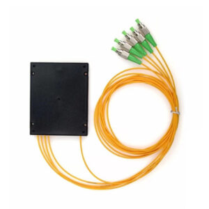 1*4 PLC Splitter 100*80*10mm Plastic Box Package 2.0mm 1.5m G.657A1 ...