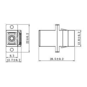 SC/APC Auto Front Shutter Avoid Laser Adapter Simplex Single Mode ...